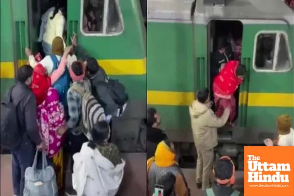 Unbelievable! Passengers Enter Train Engine on Maha Kumbh Special ...